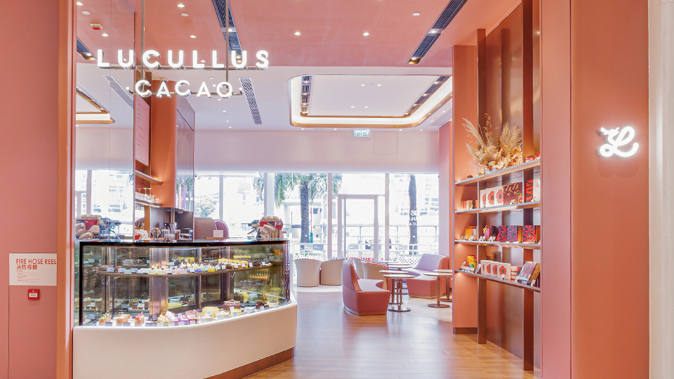 龍島Lucullus粉色打卡Cafe落戶奧海城 新店限定4層朱古力下午茶